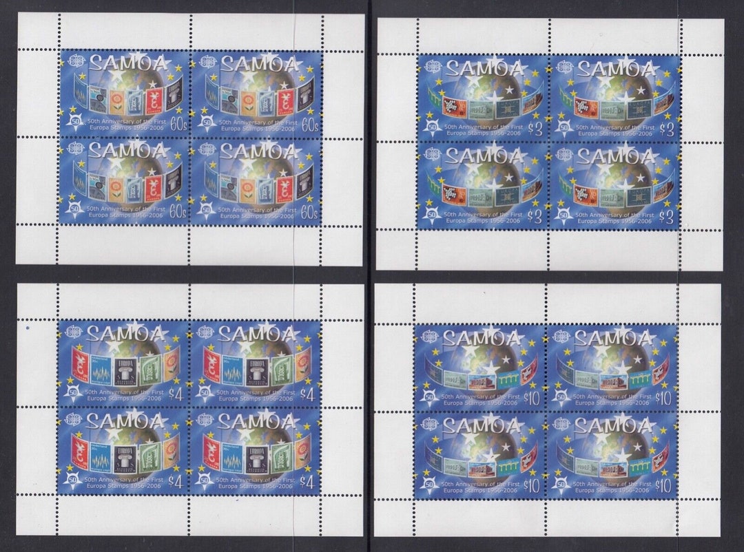 Samoa 70.40 Face Value WST Set of 'stamps on Stamps' 2006 EUROPA in ...