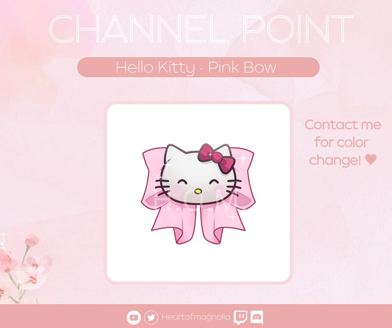 Cute Kitty Channel Point Icon Twitch/youtube/livestreaming - Etsy
