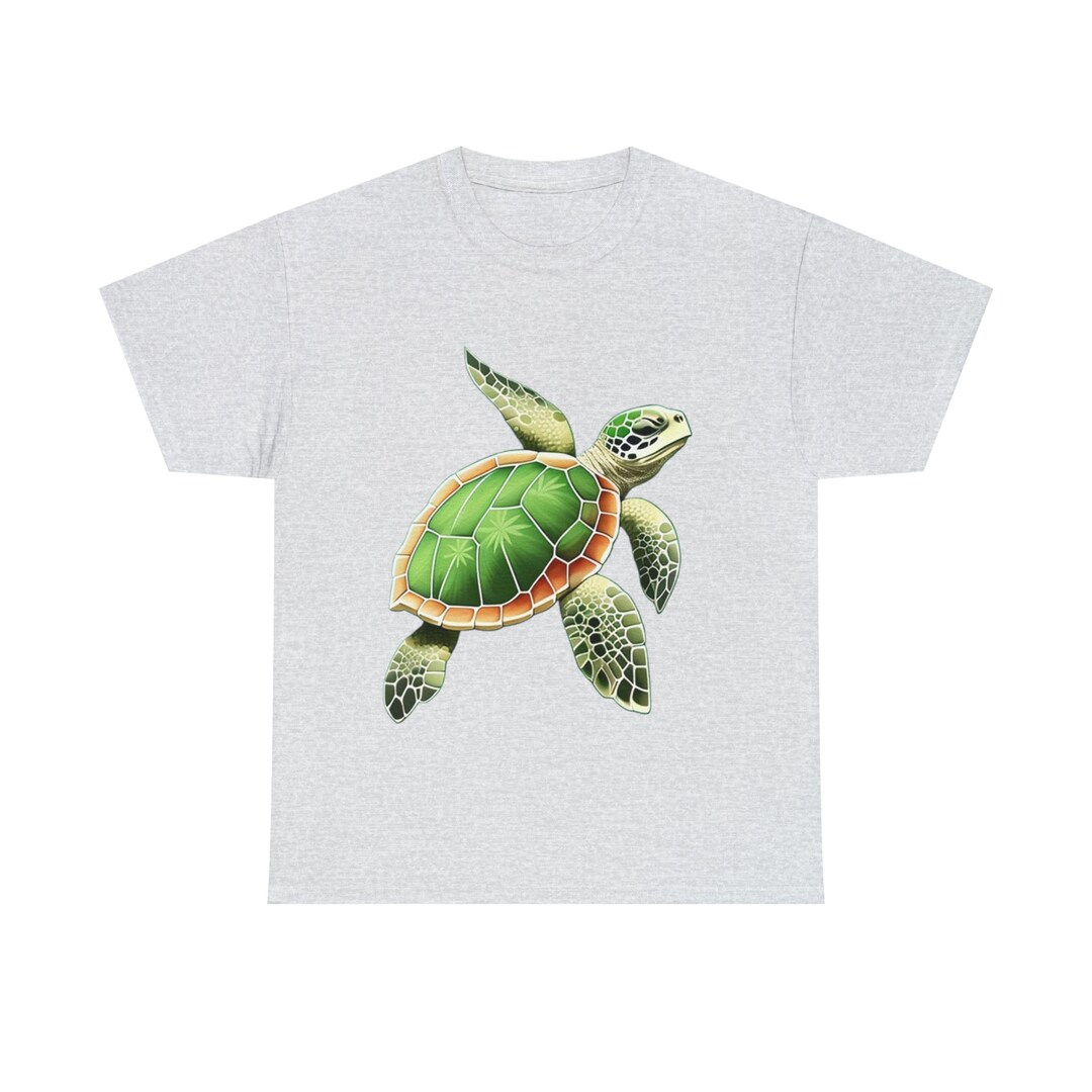 Sea Turtle With Marijuana Leaf Tee Turtle Shirt Marijuana - Etsy