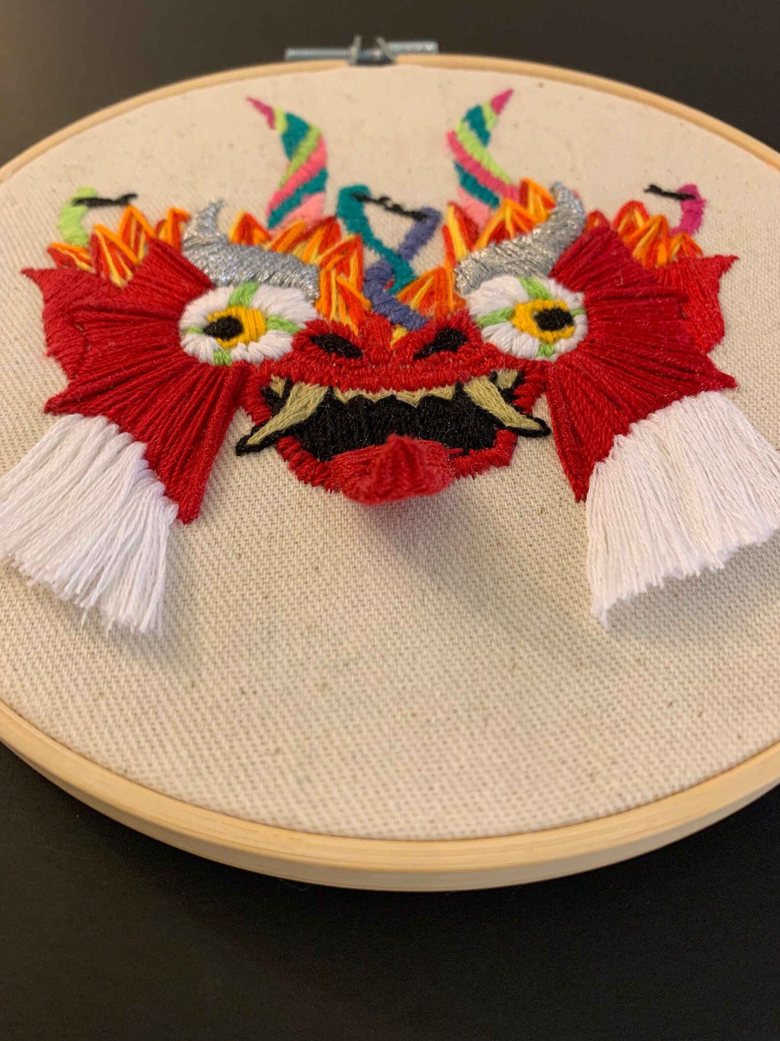 Diablada Mask Handmade Embroidery. - Etsy