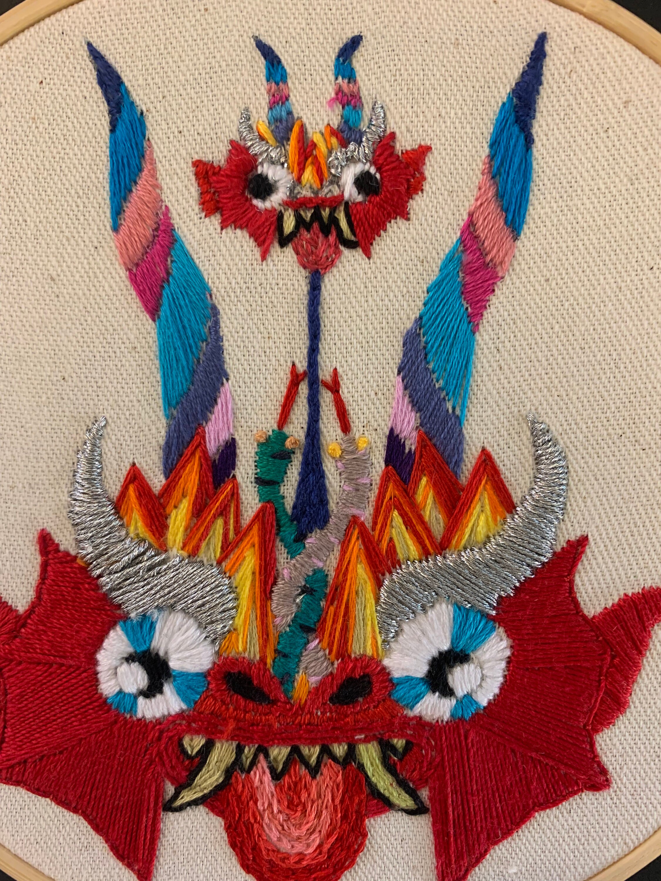 Diablada Mask Handmade Embroidery. - Etsy