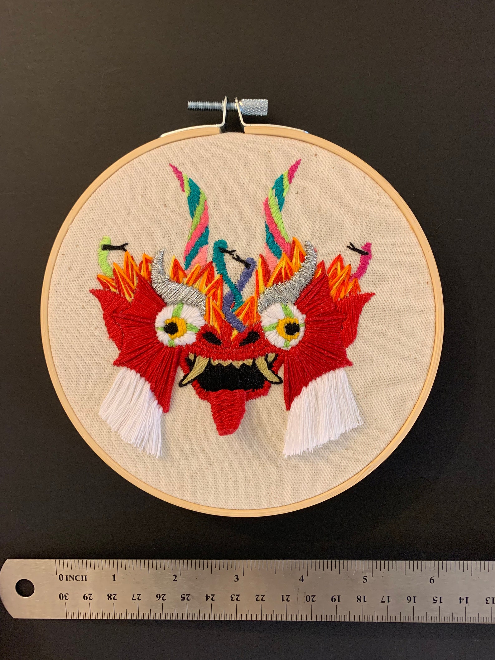 Diablada Mask Handmade Embroidery. - Etsy