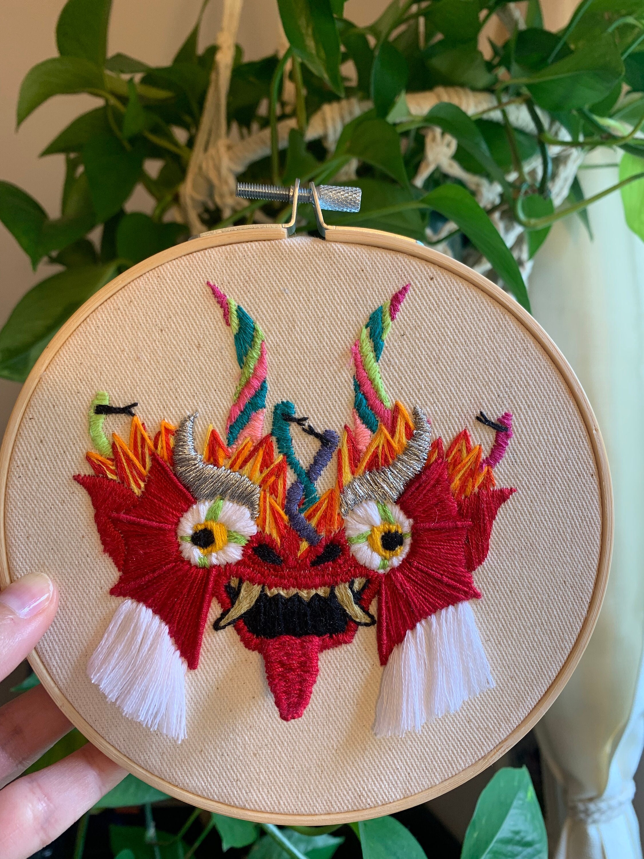 Diablada Mask Handmade Embroidery. - Etsy