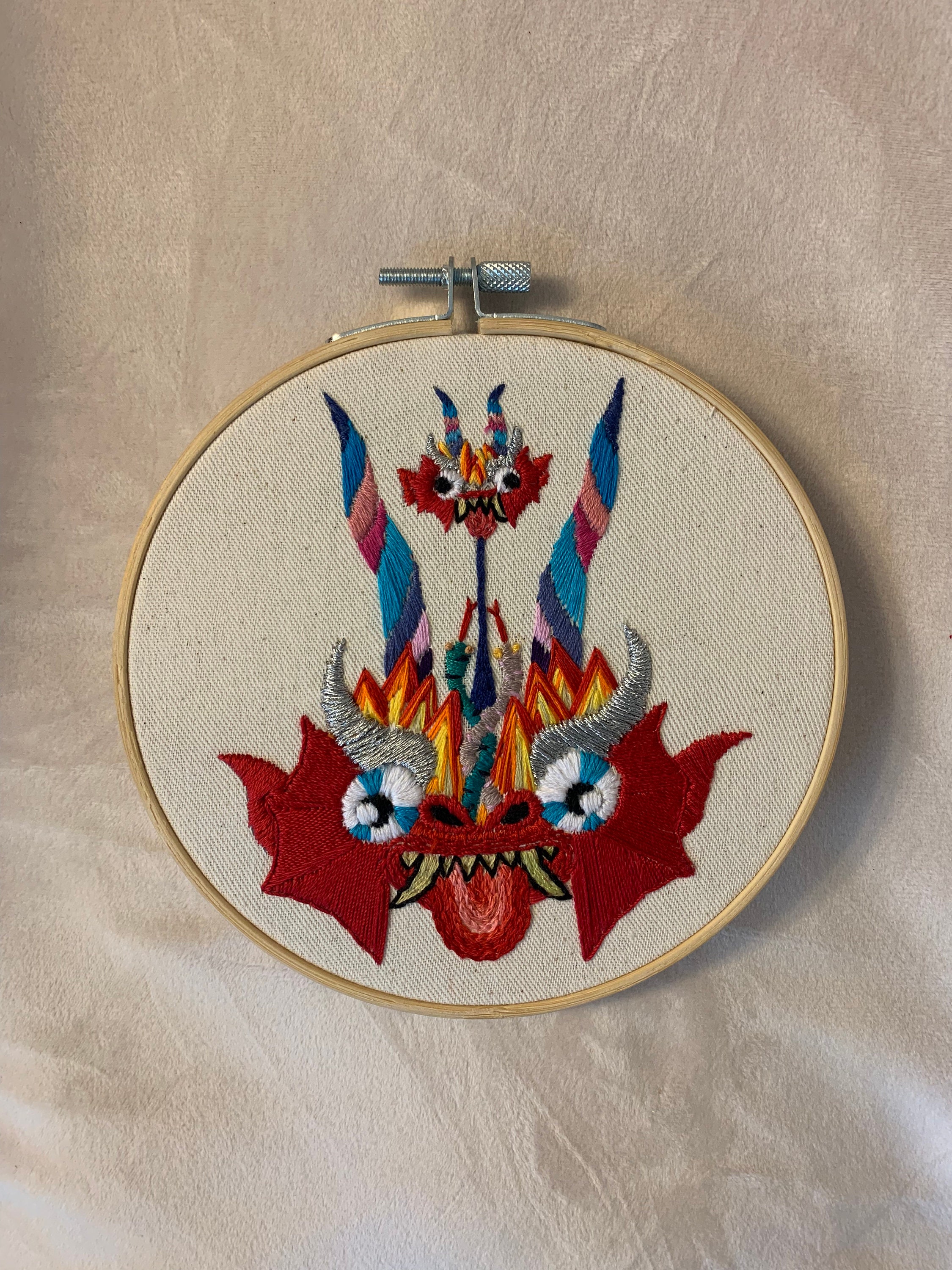 Diablada Mask Handmade Embroidery. - Etsy