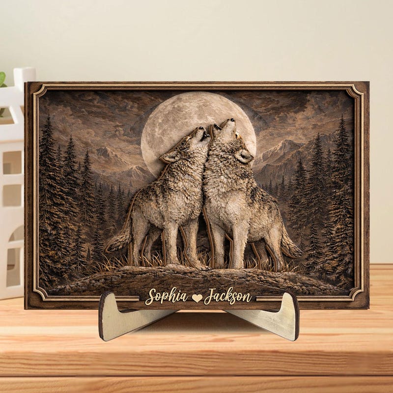 Personalized Wolf Plaques - Etsy