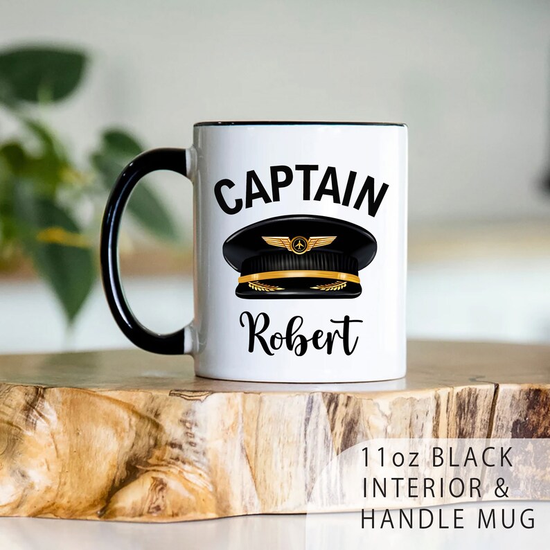 Personalized Pilot Mug, Captain Coffee Mug, Custom Name Pilot Mug ...