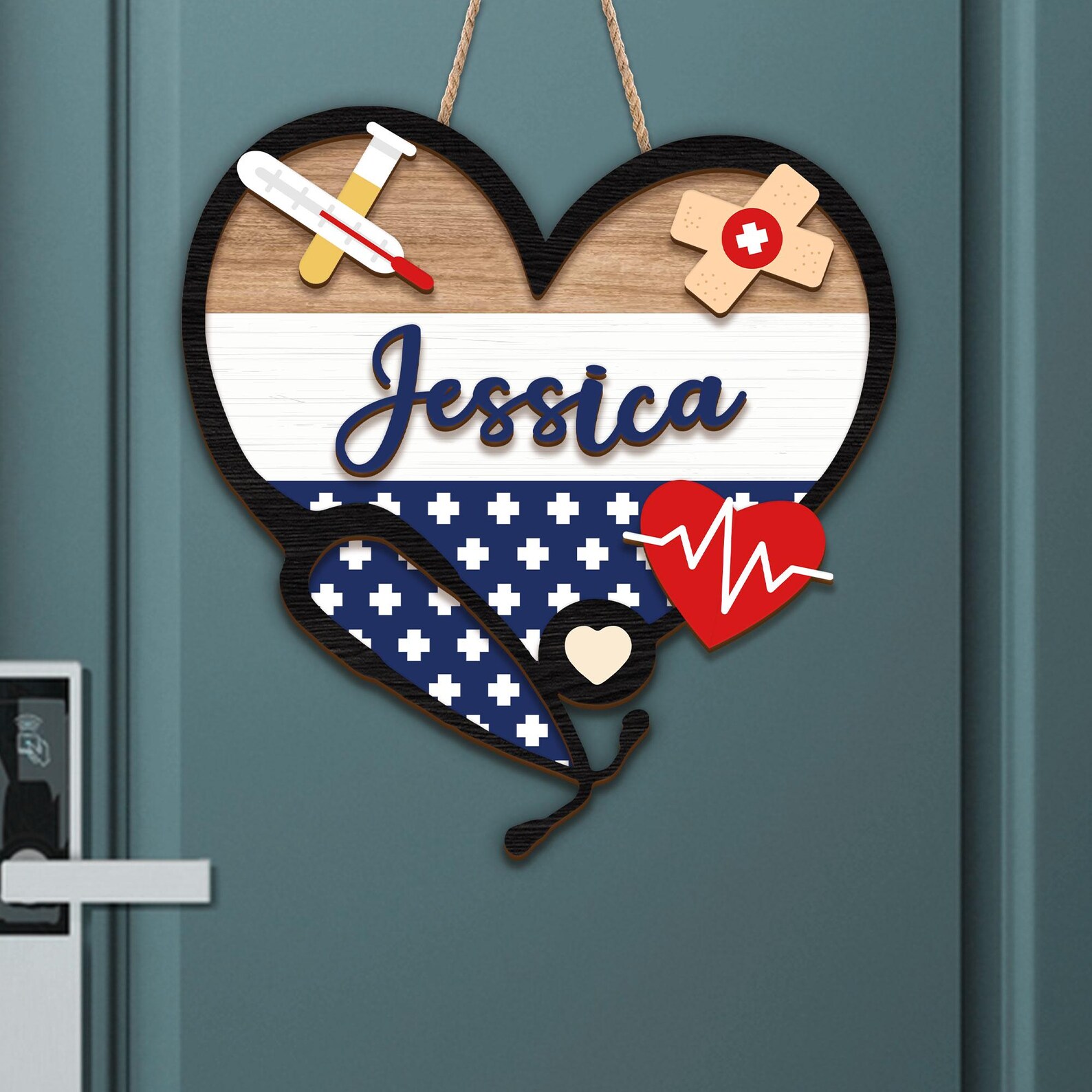 Personalized Nurse Door Sign, Custom Nurse Wooden Sign, Nurse Door ...