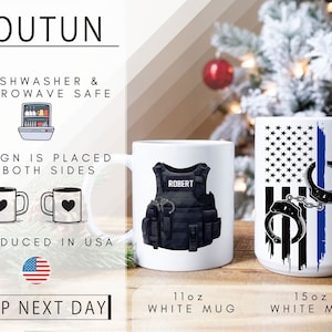 Personalized Police Mug, Policeman Coffee Mug, Custom Name Police Mug ...