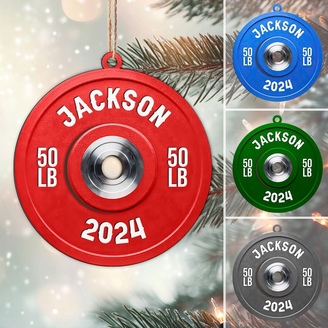Personalized Weight Lifting Layered Wood Ornament, Custom Merry Liftmas ...