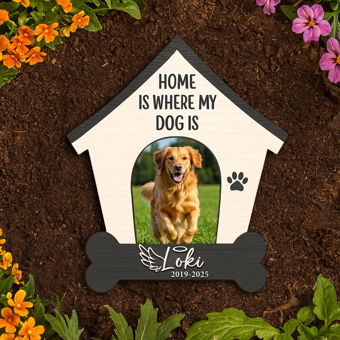 Personalized Pet Memorial Wooden Plaque, Custom Photo on Wood Sign, Dog ...