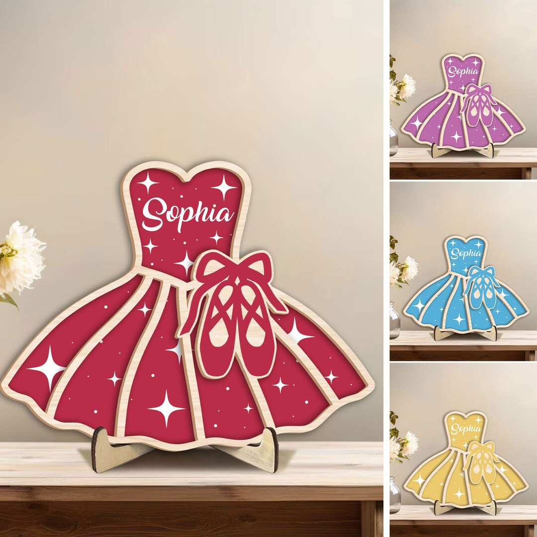Personalized Ballet Wooden Plaque, Custom Name Wooden Sign, Ballet ...