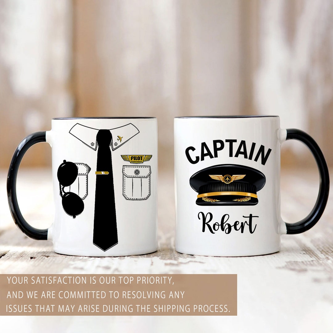 Personalized Pilot Mug, Captain Coffee Mug, Custom Name Pilot Mug ...