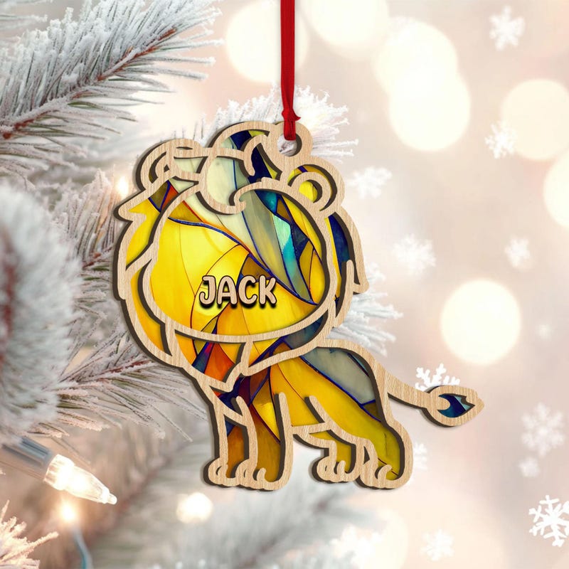Lion Christmas Tree Ornament - Etsy