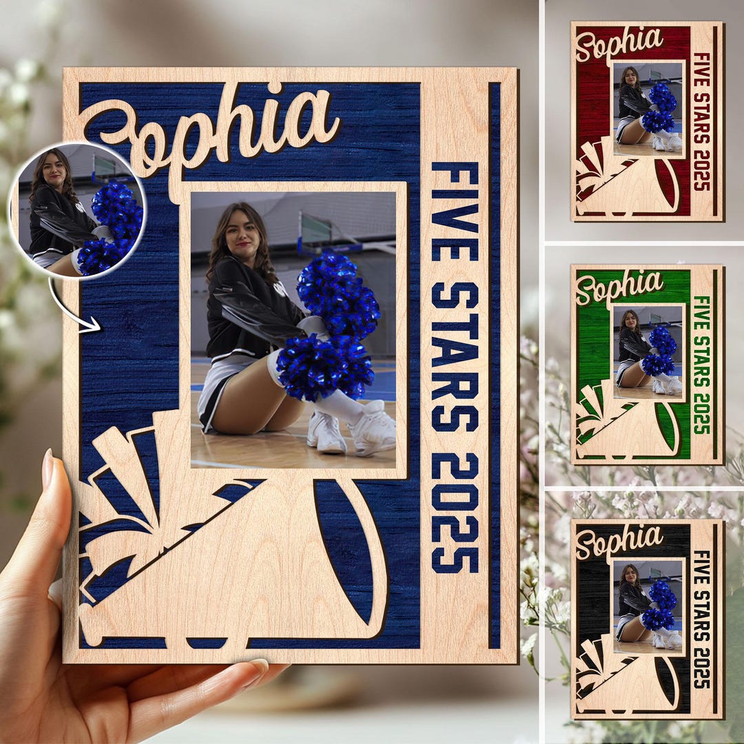 Personalized Cheerleading Wooden Plaque, Custom Photo on Wood Sign ...