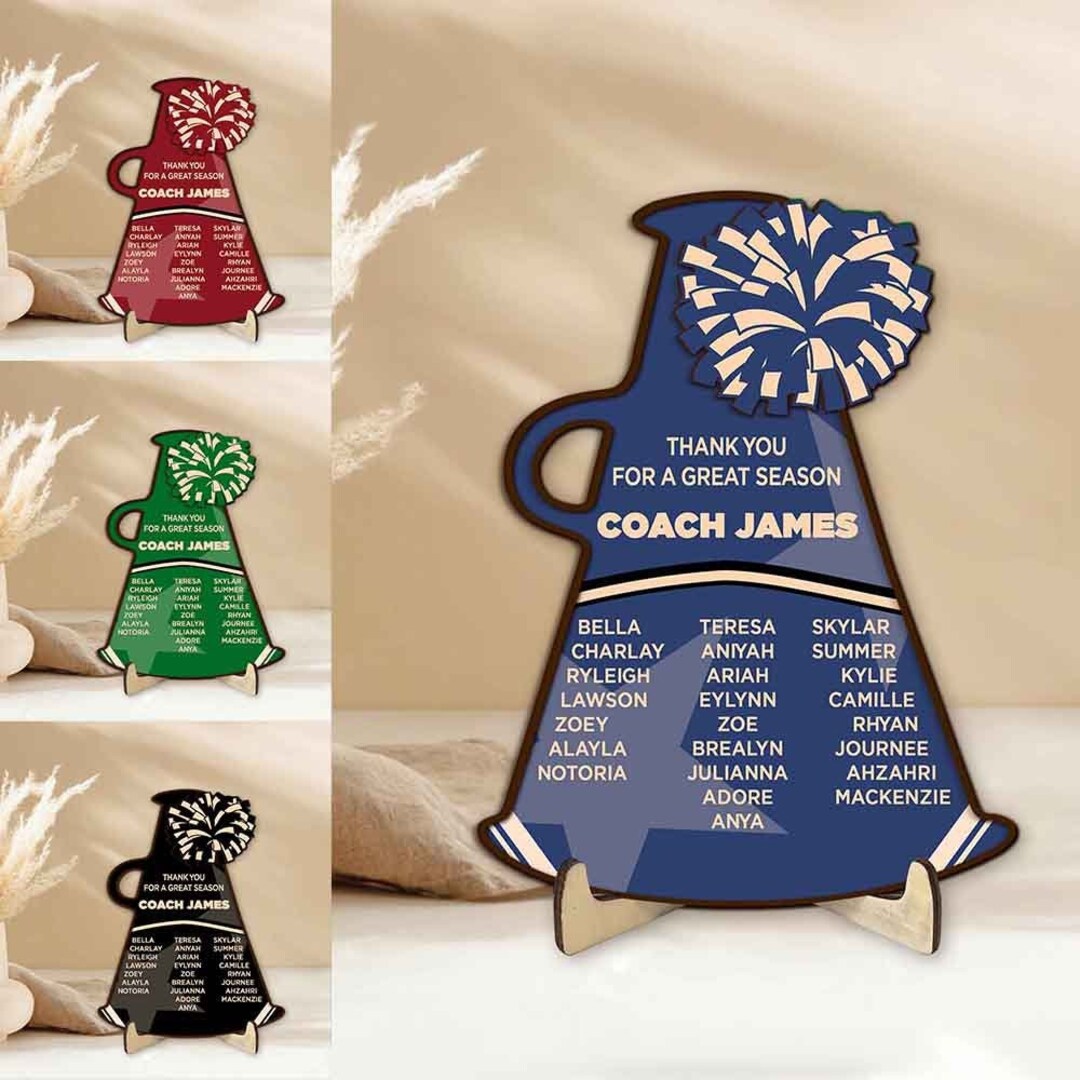 Personalized Cheerleading Wooden Plaque, Custom Name Wooden Sign, Cheer ...