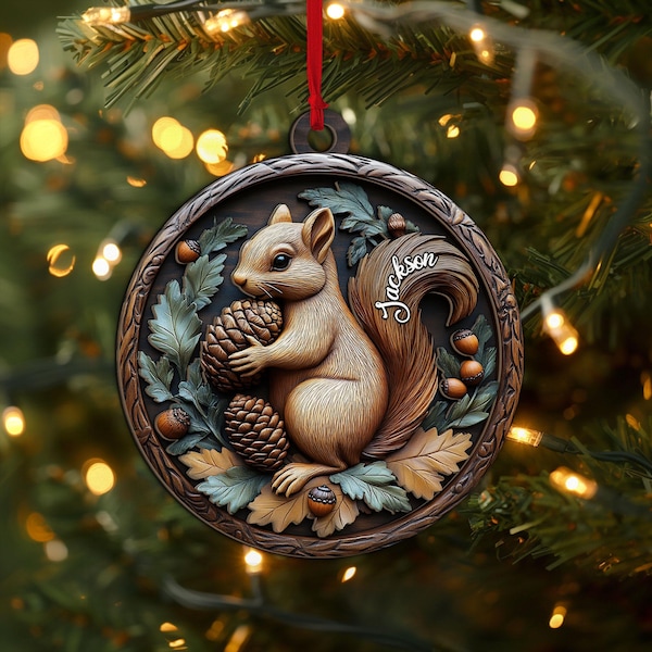 Squirrel Ornaments for Christmas Tree - Etsy
