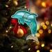 Personalized Dolphin Layered Wood Ornament, Custom Ocean Christmas Tree ...