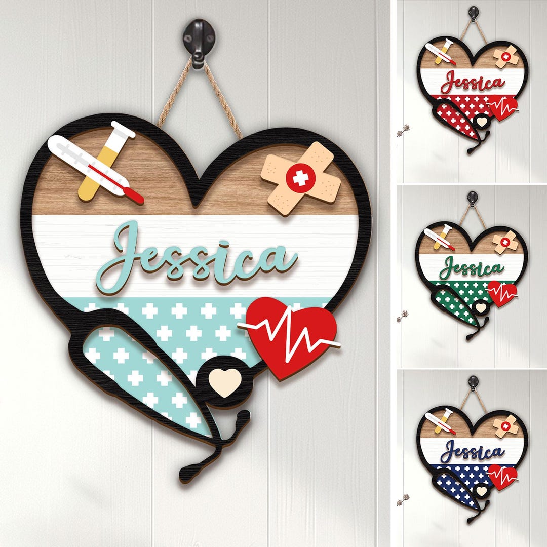 Personalized Nurse Door Sign, Custom Nurse Wooden Sign, Nurse Door ...