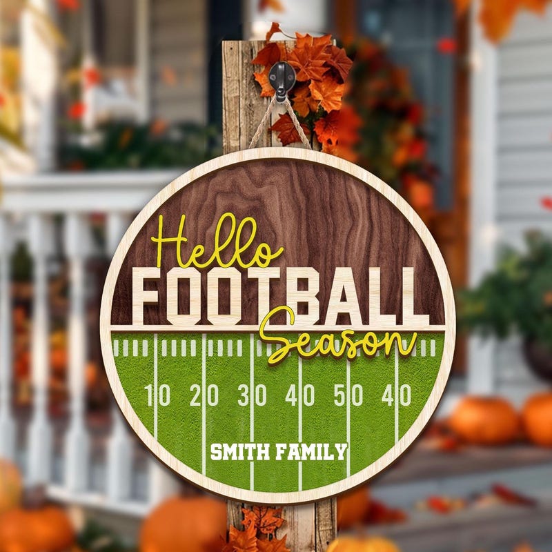Football Door Hanger - Etsy