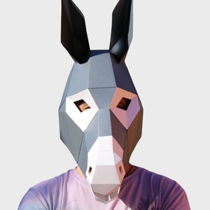 Donkey Mask DIY Kit Gift Papercraft Donkey Mask - Etsy