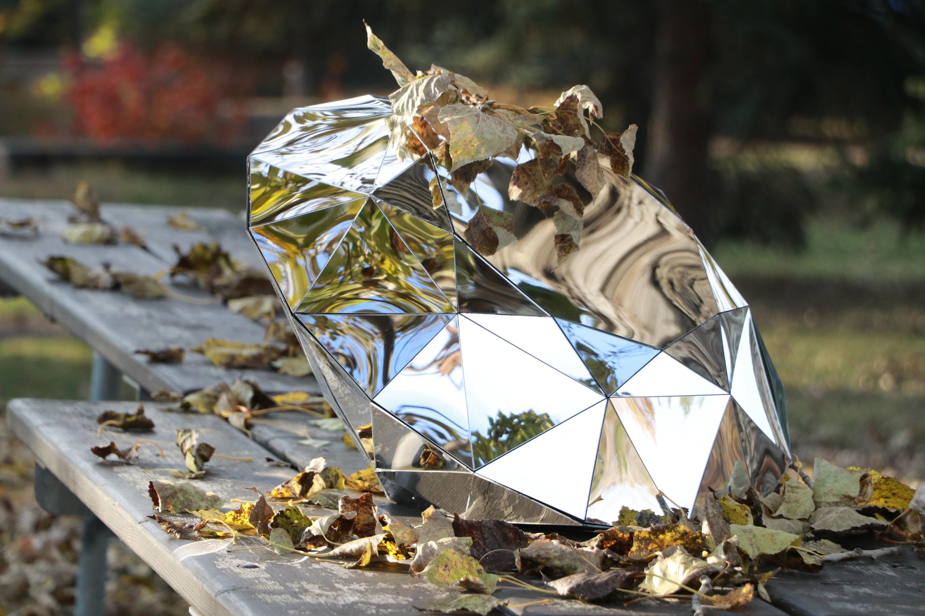 Crystal Made of Mirror Acrylic. Big Diamonds, Polygonal Sparkling ...