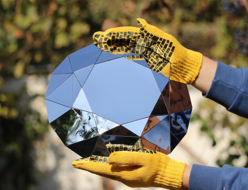 Crystal Made of Mirror Acrylic. Big Diamonds, Polygonal Sparkling ...