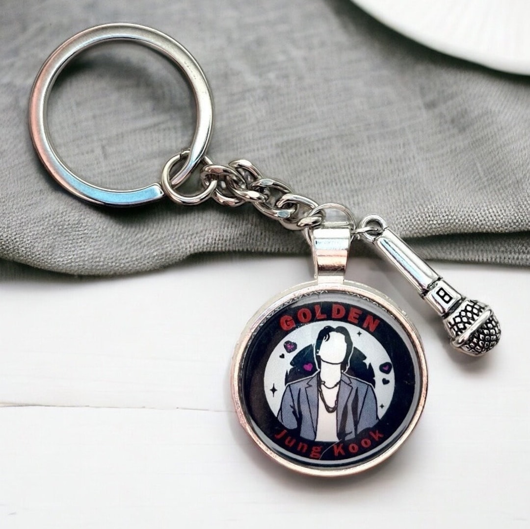 Golden Album Keychain - Jk-jungkook- Bts Keychain - Bts Bag Charm - Etsy