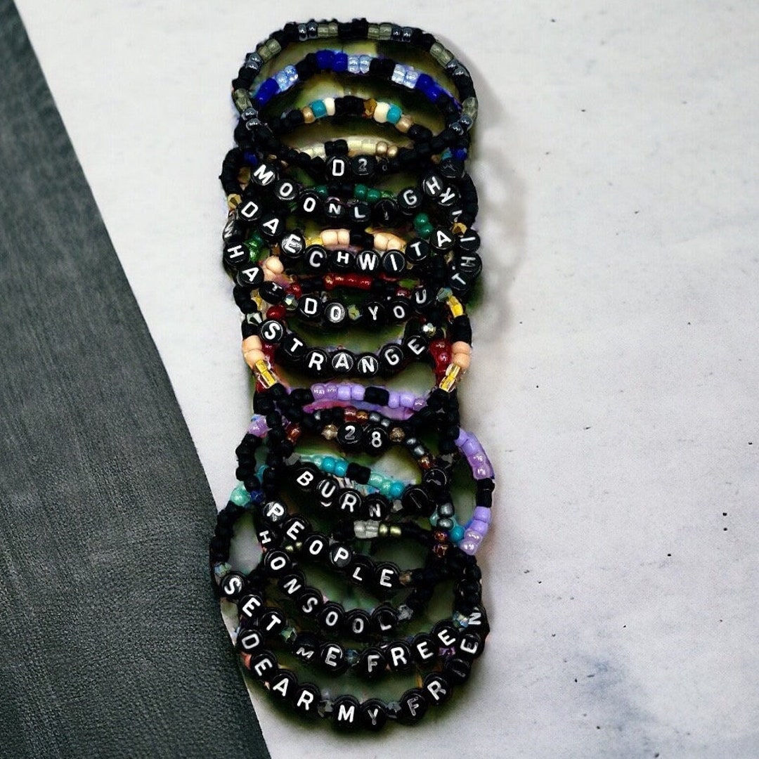 D2 Agustd/suga Yoongi Album Beaded Bracelets - BTS Accessories and ...