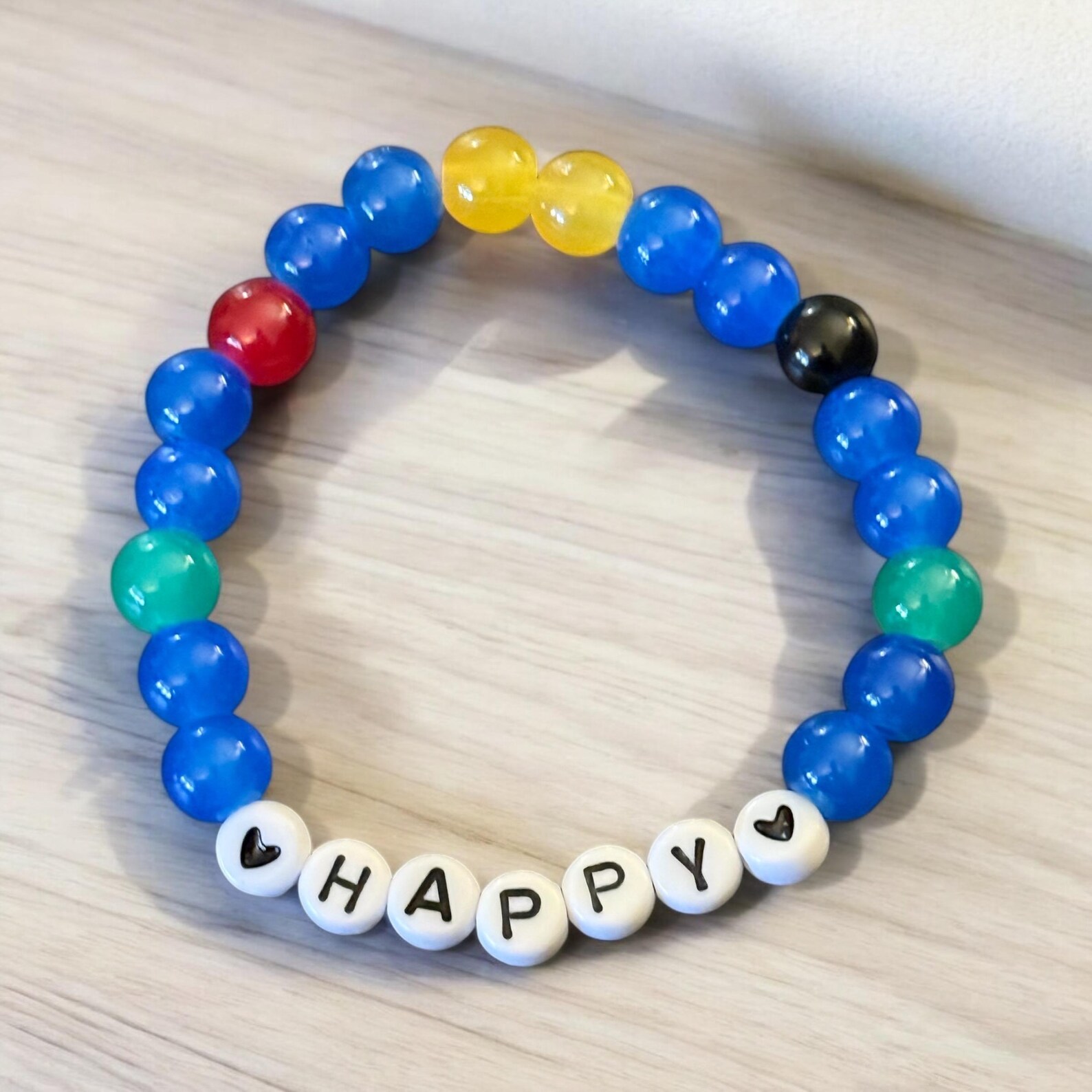 Happy by JIN Glass Bead Bracelets - JIN Album Themed - BTS Gifts ...