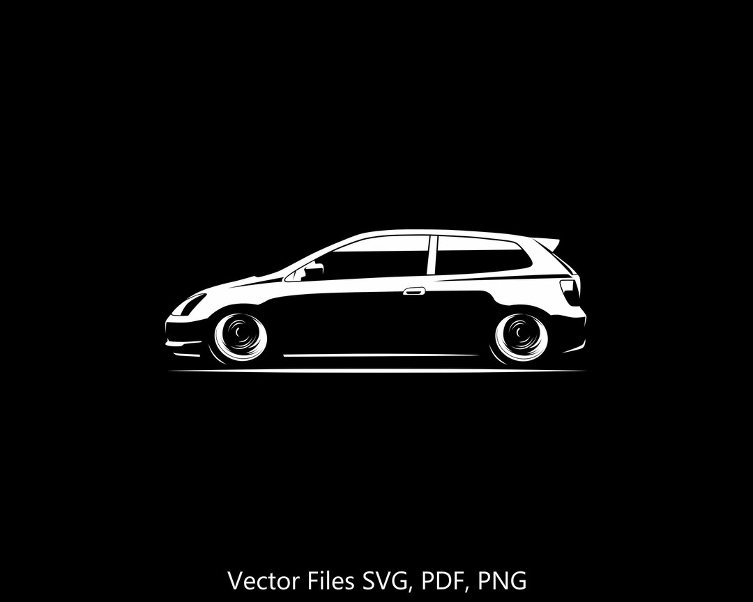 2001 Civic EP3 Type R Car Svg Clipart Vector Clip Art Graphics Image ...