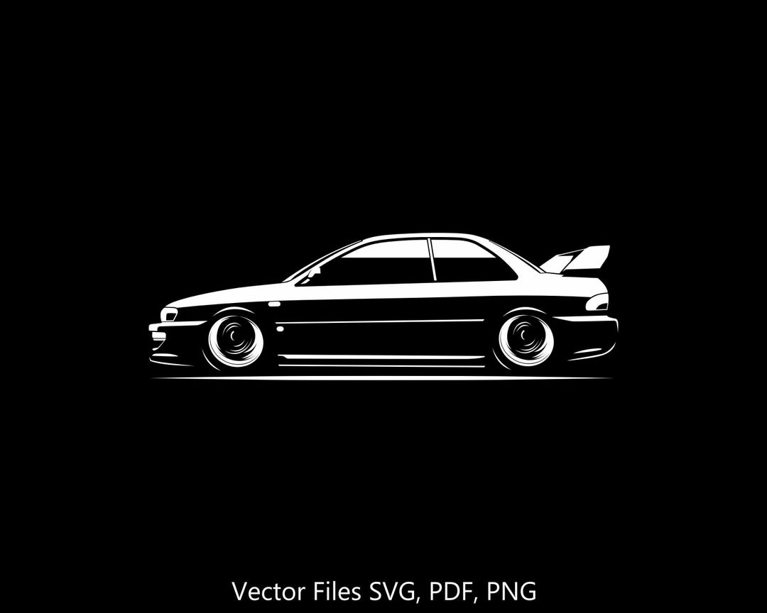 1998 Impreza 22B Sti Car Svg Clipart Vector Clip Art Graphics Image Cut ...