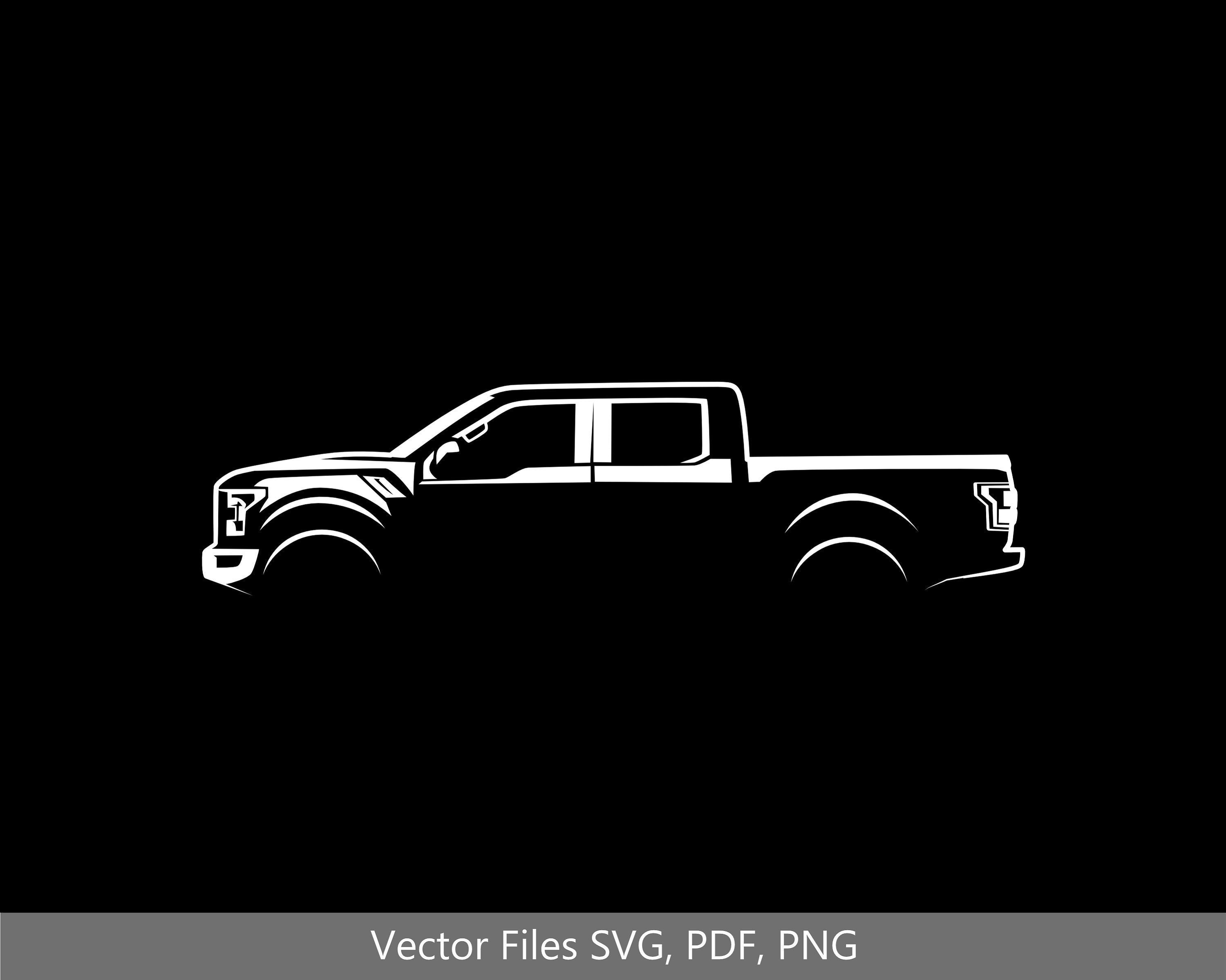 F 150 Raptor Silhouette Vector Graphic Clipart for Cricut Png Pdf Svg ...