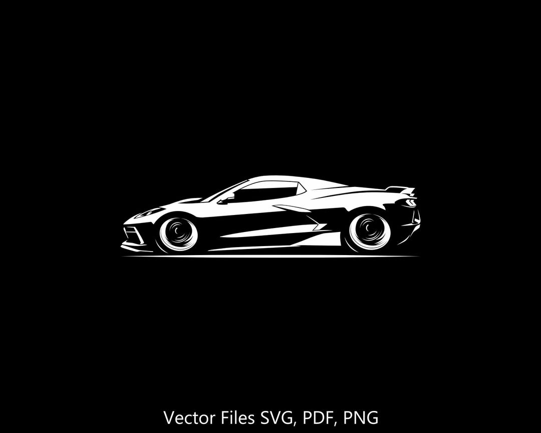2020 Corvette C8 Convertible Car Svg Clipart Vector Clip Art Graphics ...