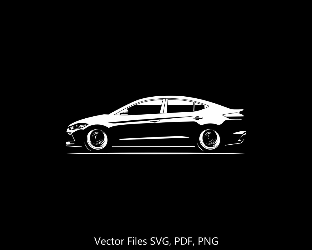 2017 Elantra Sport Car Svg Clipart Vector Clip Art Graphics Image Cut ...