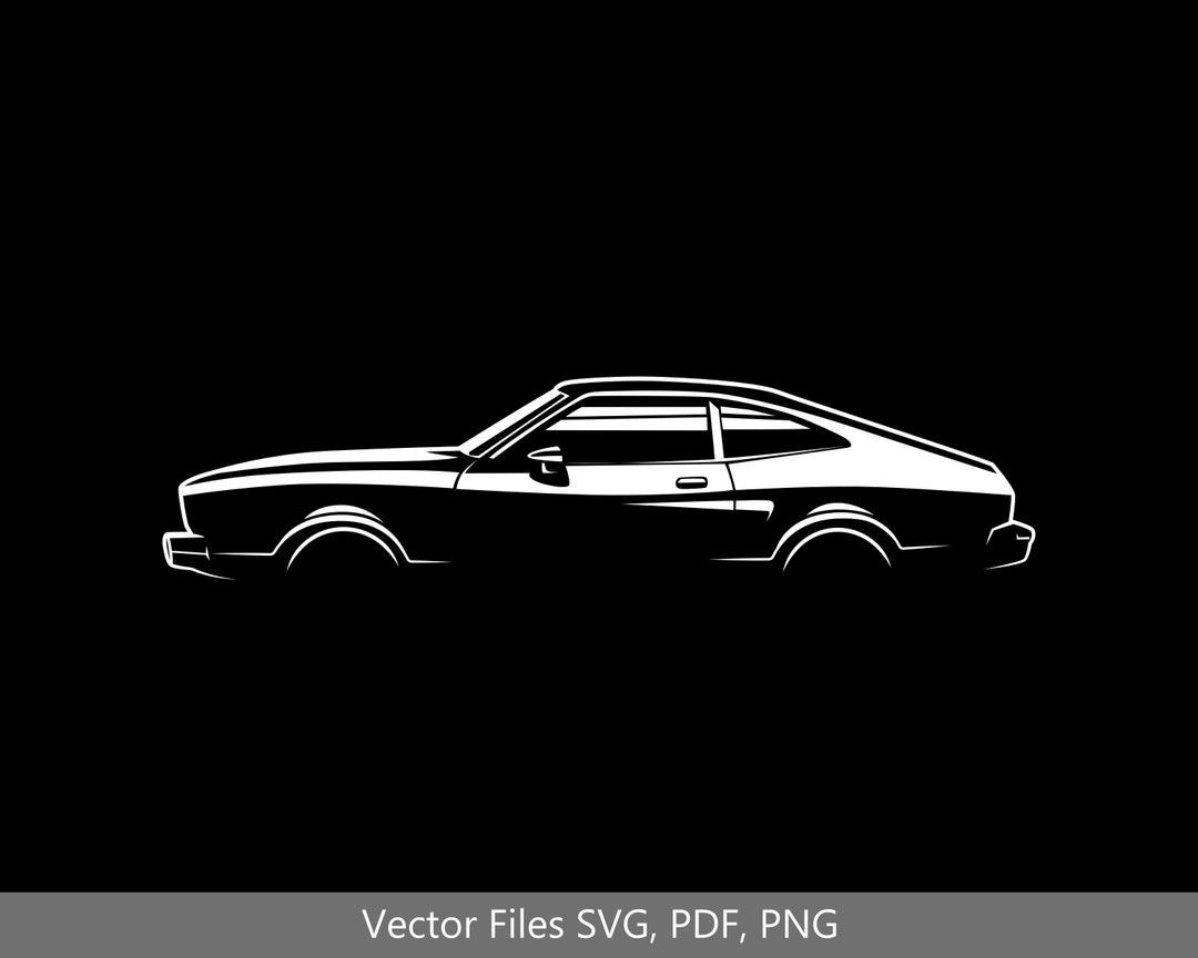 2th Gen Mustang Car Svg Clipart Vector Clip Art Graphics Image Cut for ...