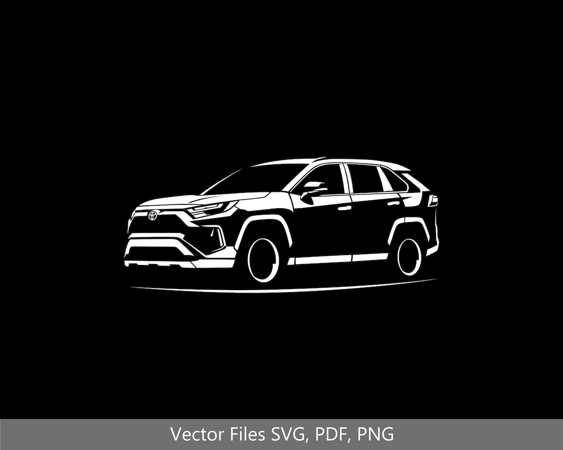 RAV4 Silhouette Vector Graphic Clipart for Cricut Png Pdf Svg - Etsy Canada