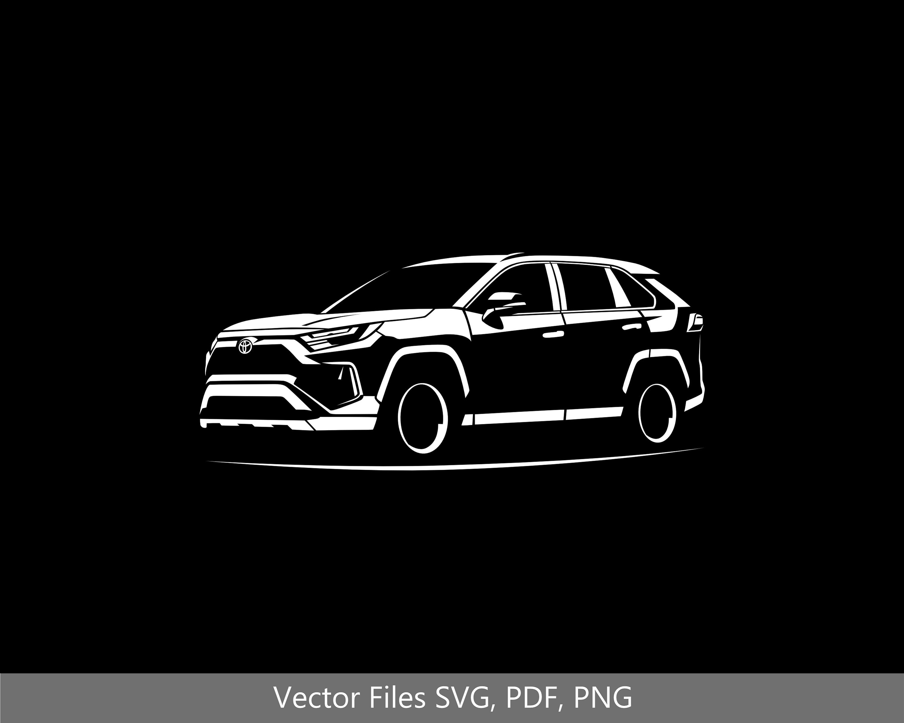 RAV4 Silhouette Vector Graphic Clipart for Cricut Png Pdf Svg - Etsy Canada