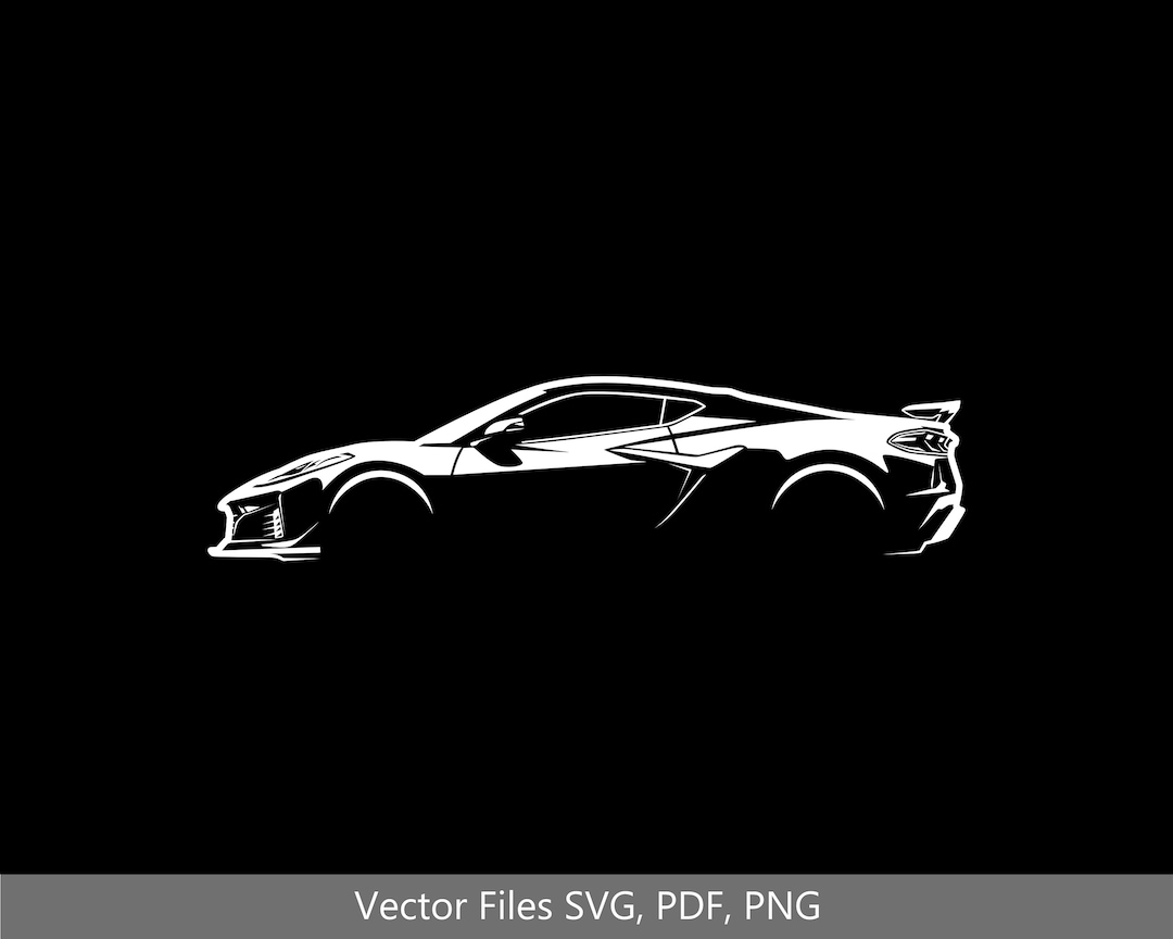 C8 Z06 Silhouette Vector Graphic Clipart for Cricut Png Pdf Svg - Etsy