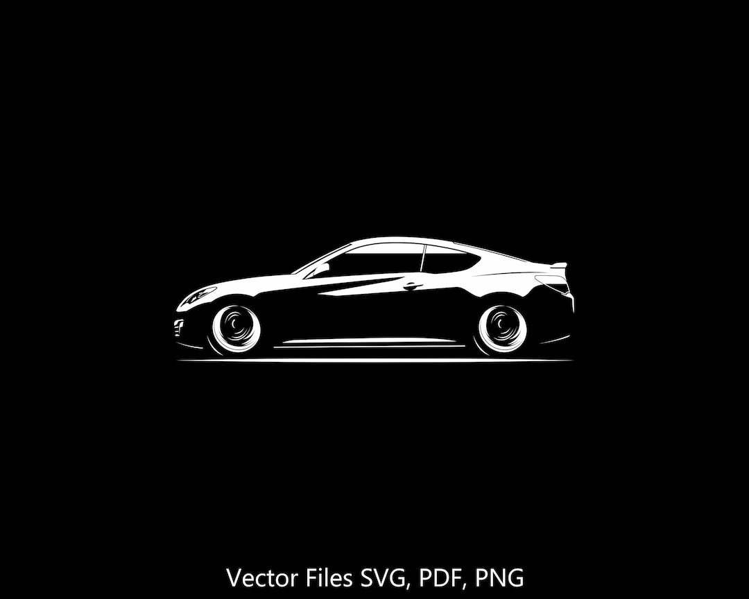 2012 Genesis Coupe Car Svg Clipart Vector Clip Art Graphics Image Cut ...