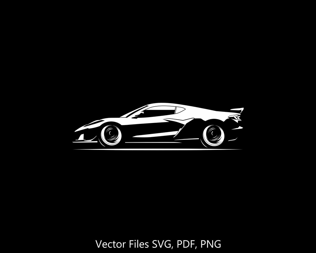 2023 Corvette Z06 Car Svg Clipart Vector Clip Art Graphics Image Cut ...
