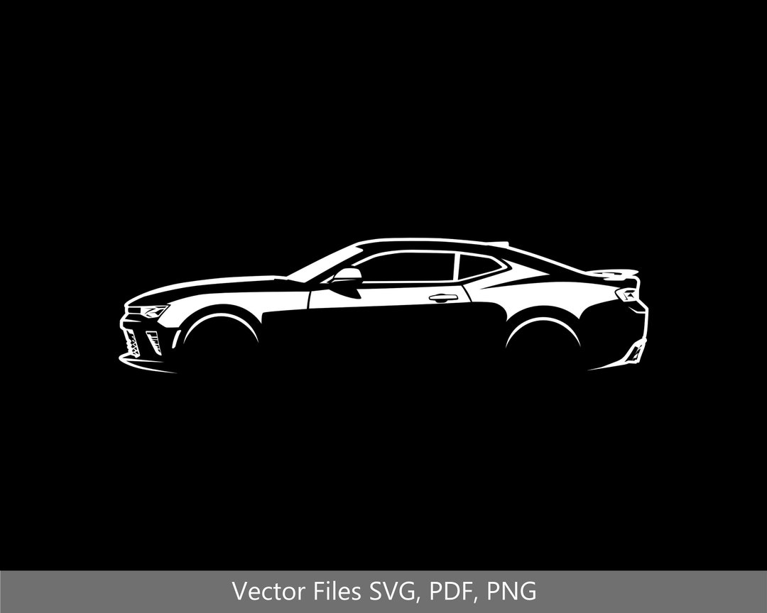 Camaro Gen 6 SS Silhouette Vector Graphic Clipart for Cricut Png Pdf ...
