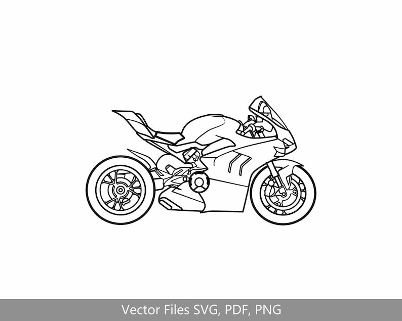 Panigale V4 Silhouette Vector Graphic Clipart for Cricut Png Pdf Svg - Etsy