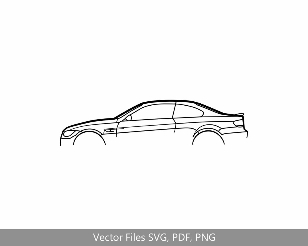 M3 E90 Silhouette Vector Graphic Clipart for Cricut Png Pdf Svg - Etsy
