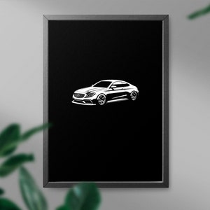 AMG C63 Silueta Vector Gráfico Clipart para Cricut / png / pdf / svg ...