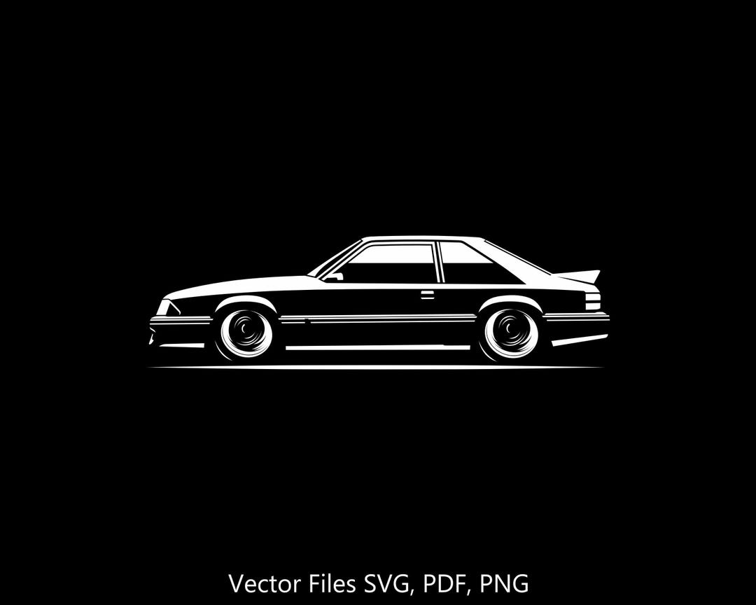 1979-1993 Mustang SVT Cobra Car Svg Clipart Vector Clip Art Graphics ...