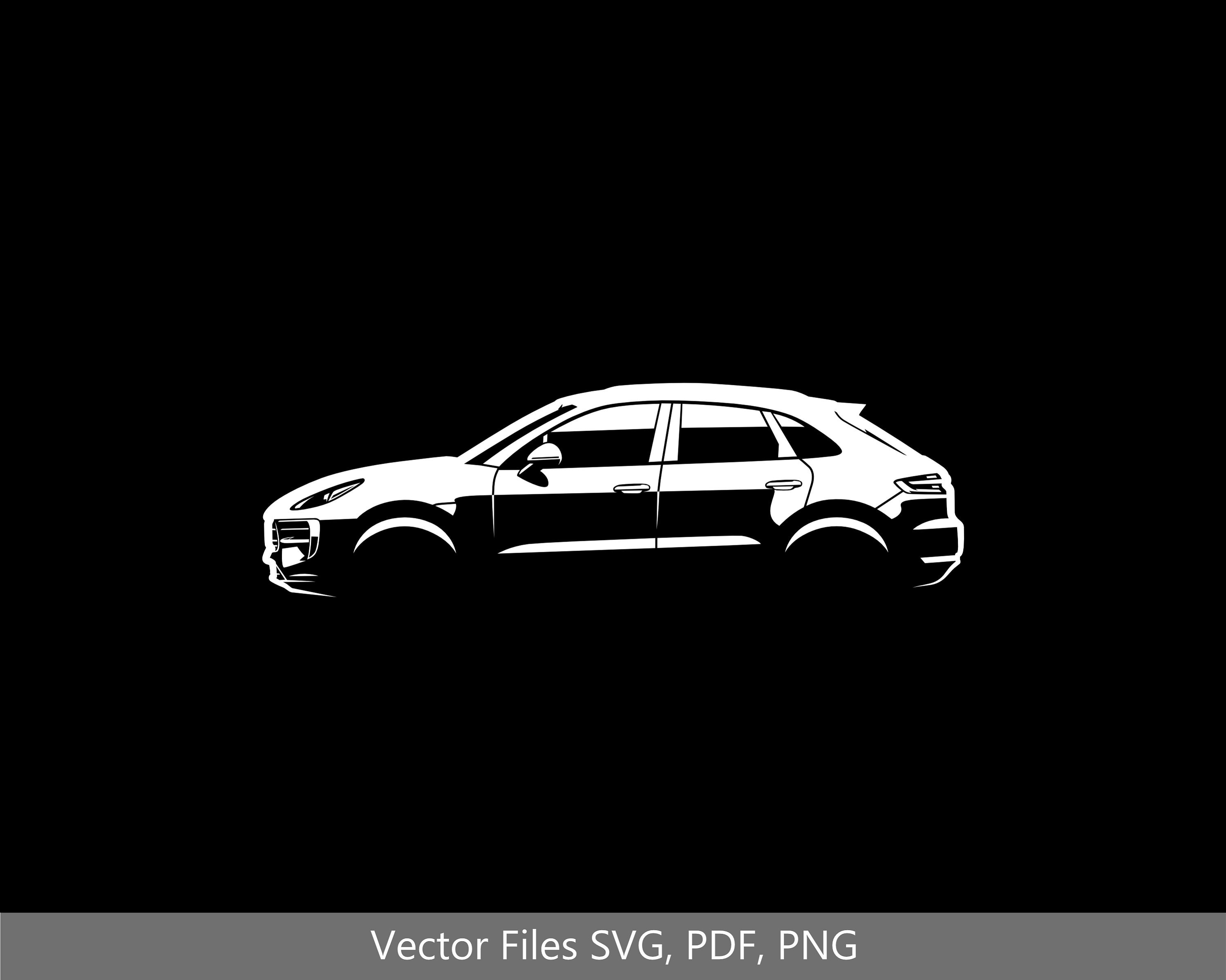 Macan GTS Silhouette Vector Graphic Clipart for Cricut Png - Etsy