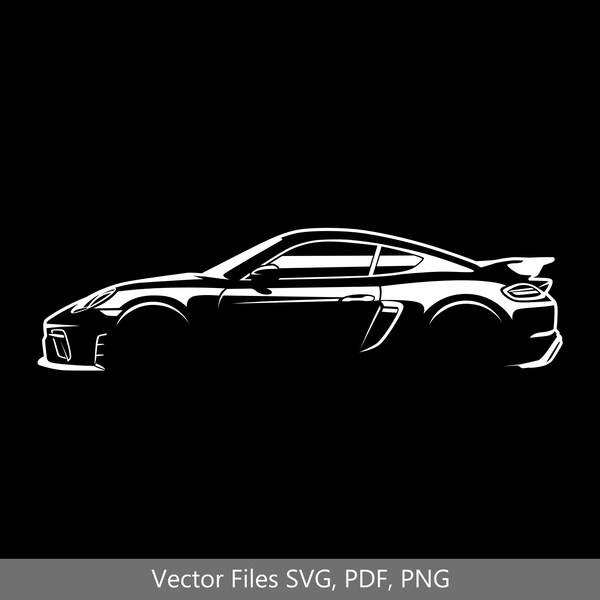 Porsche Cayman Silhouette - Etsy