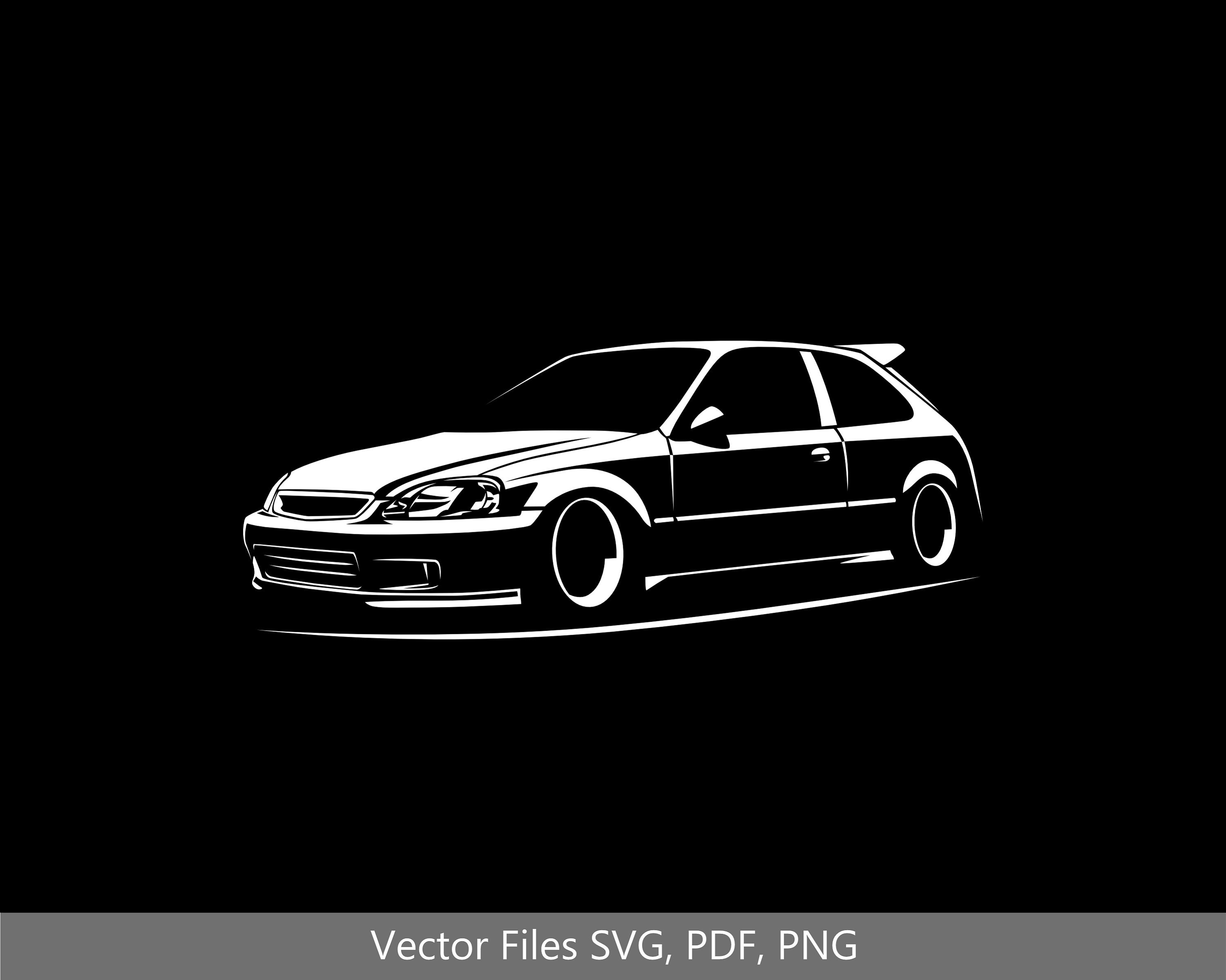 Civic EK9 Silhouette Vector Graphic Clipart for Cricut Png Pdf Svg - Etsy
