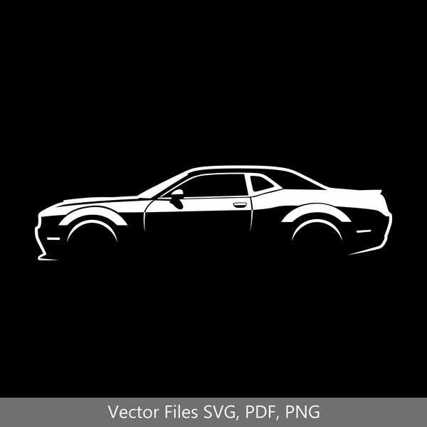 Dodge Challenger Svg - Etsy