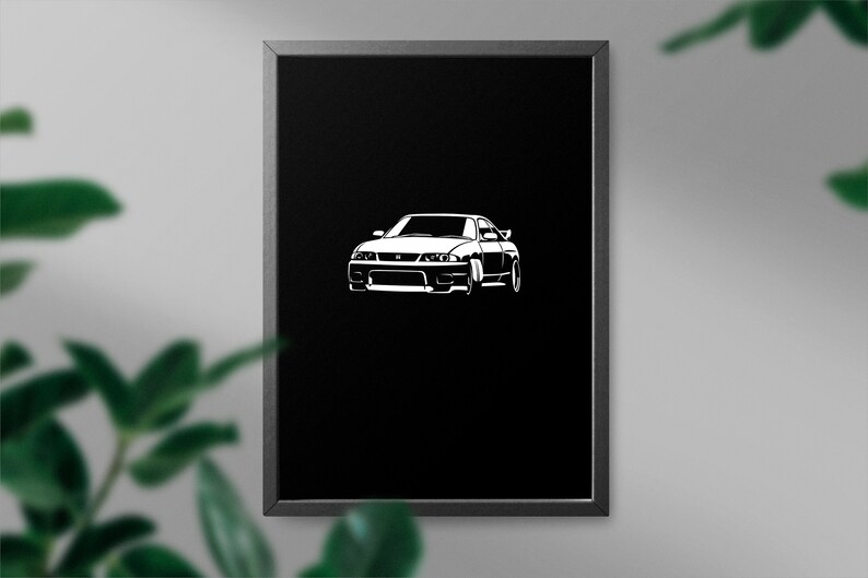 Skyline R34 Silhouette Vector Graphic Clipart for Cricut Png Pdf Svg - Etsy